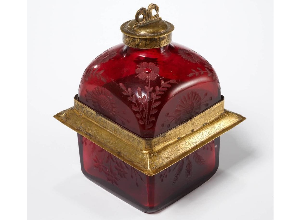 Cranberry Glass Inkwell / Sander Combination – The Society of Inkwell ...