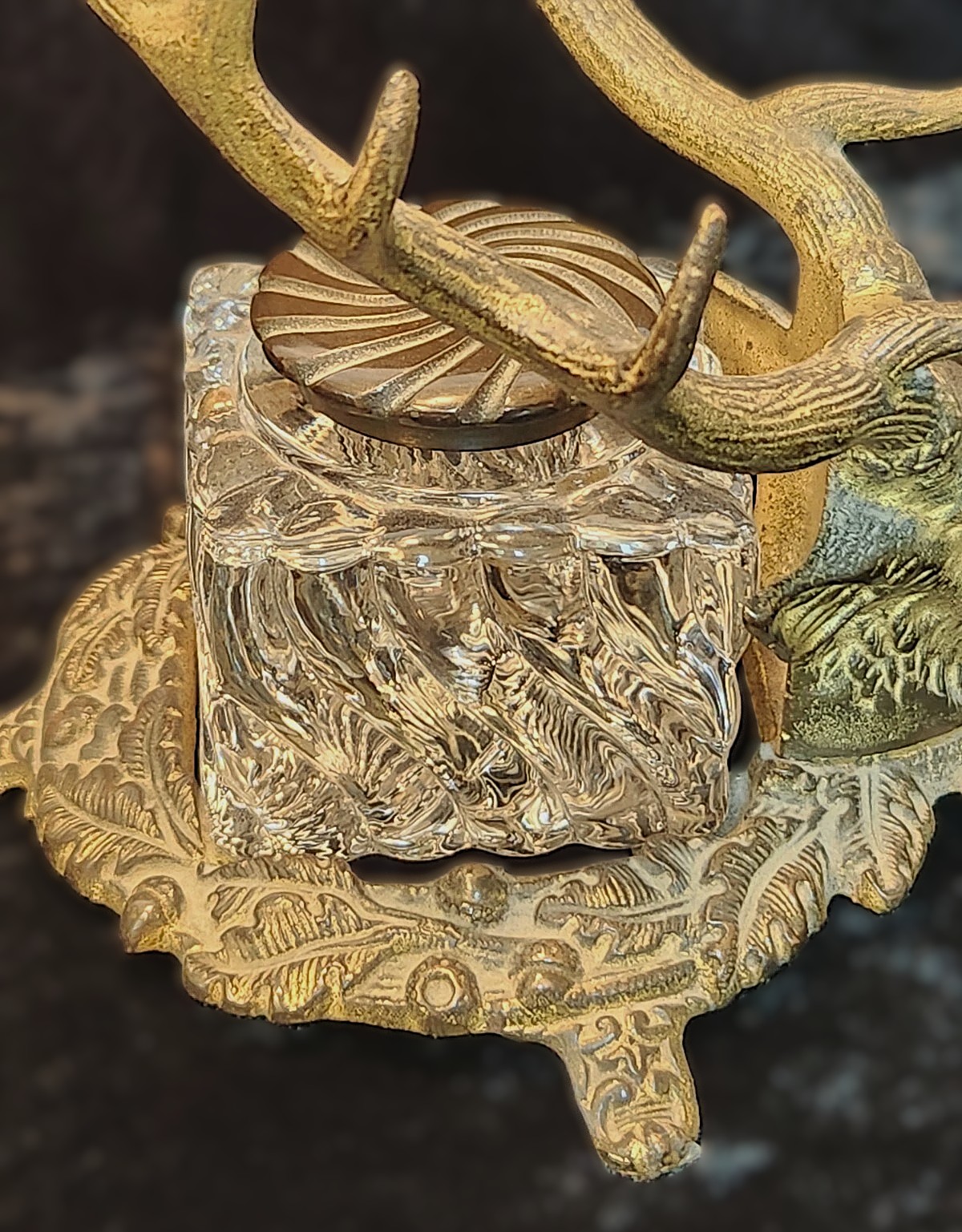 Stag’s Head Inkstand – The Society of Inkwell Collectors (SOIC)