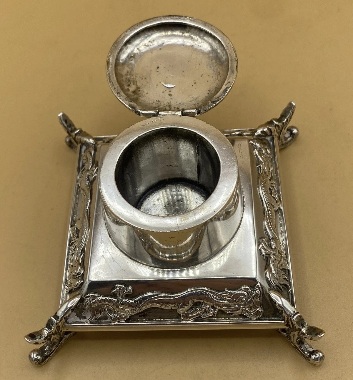 Chinese Export Silver Dragon Inkstand – The Society of Inkwell ...