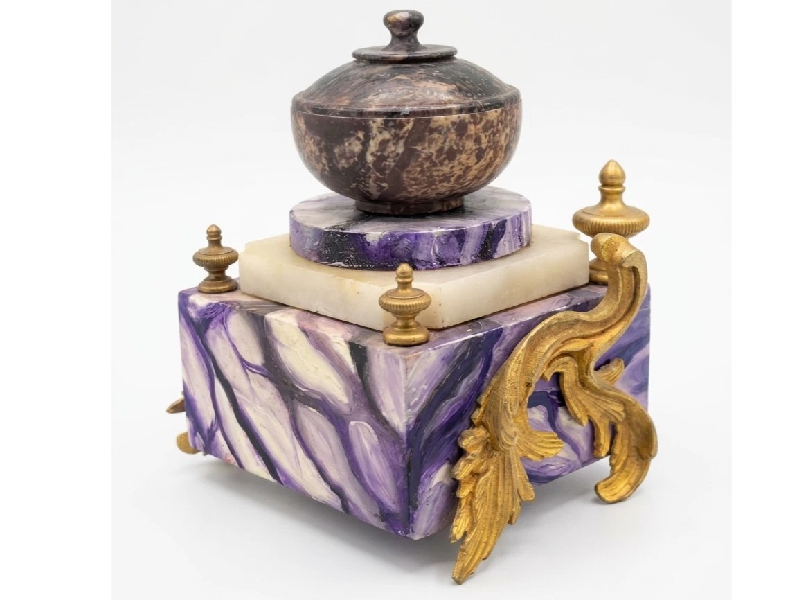French Napoleon III Faux-Marble and Gilt Bronze Inkstand – The Society ...