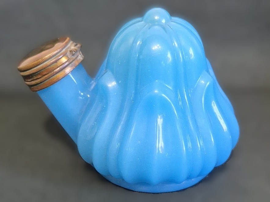 Opaline Blue Glass “Teakettle” Inkwell – The Society of Inkwell ...