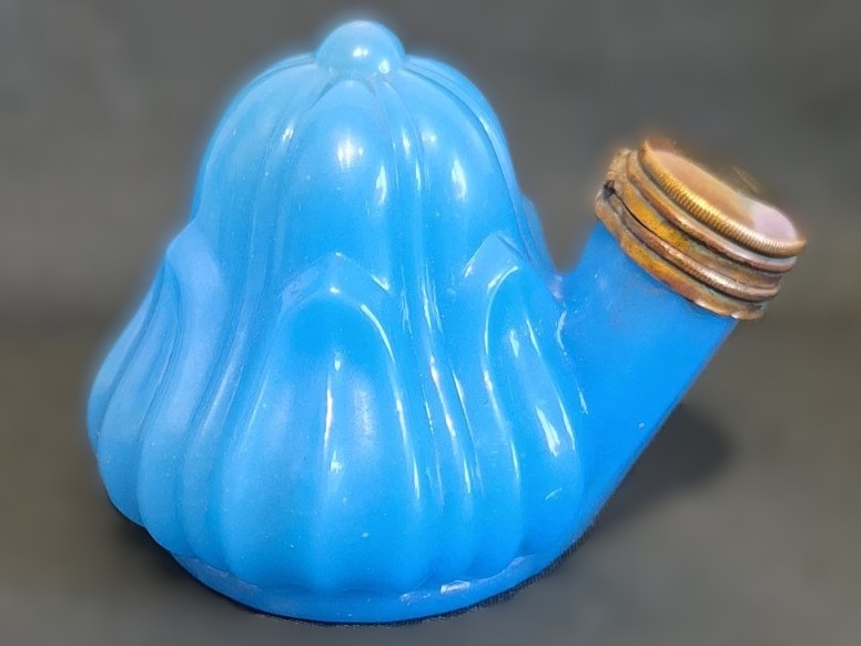 Opaline Blue Glass “Teakettle” Inkwell – The Society of Inkwell ...