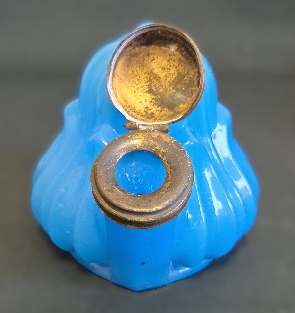Opaline Blue Glass “Teakettle” Inkwell – The Society of Inkwell ...